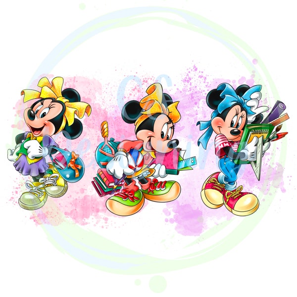 Minnie Mouse School Png - Etsy