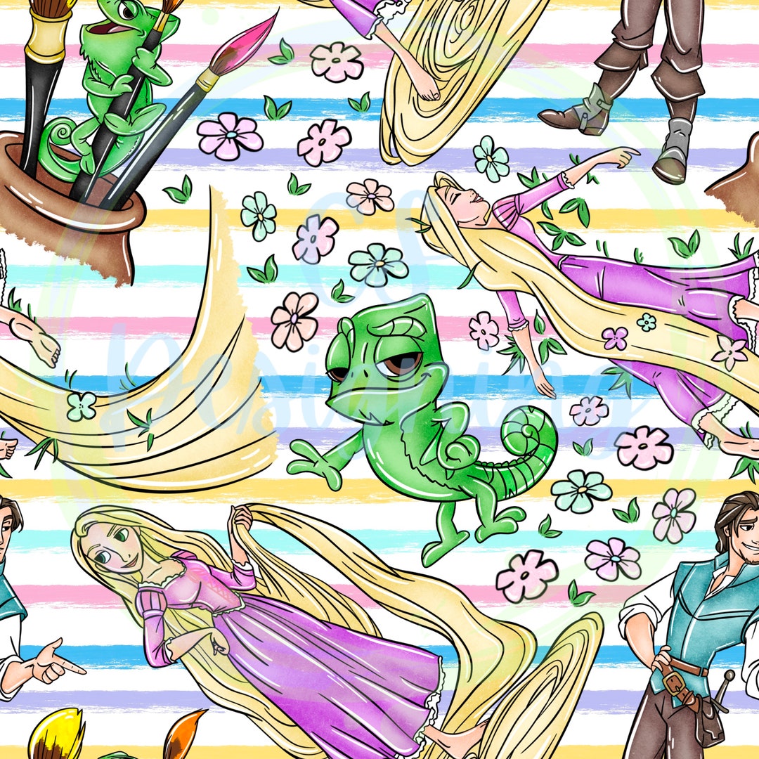 Princess Rapunzel Digital Paper,princess Seamless Paper,princess ...