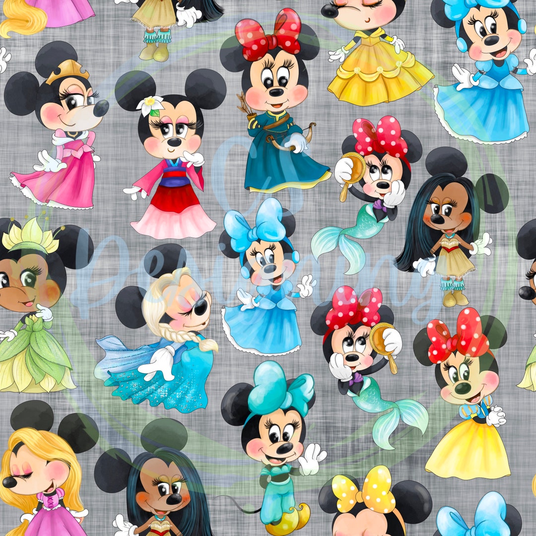 Mouse Princess,clubhouse,princess Seamless Pattern,digital Paper ...