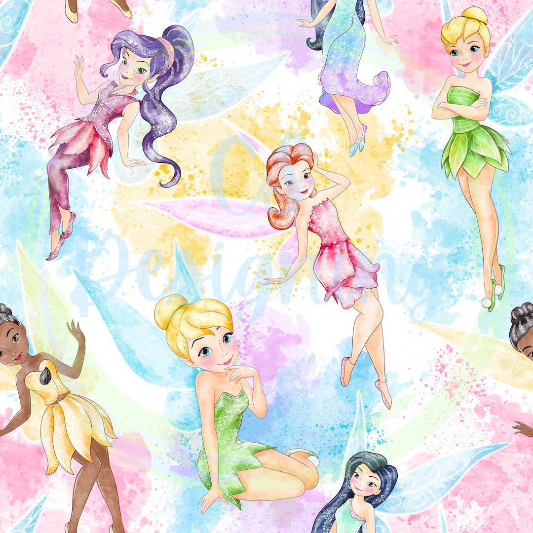 Fairy Seamless,seamless Pattern,tinkerbell,fairy Digital Paper ...