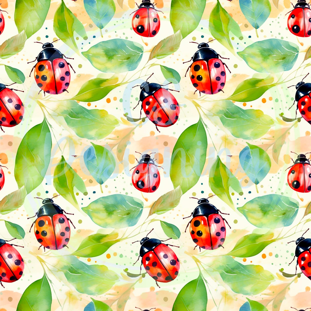 Ladybug Seamless,ladybug Seamless File,digital Paper,digital,ladybug ...