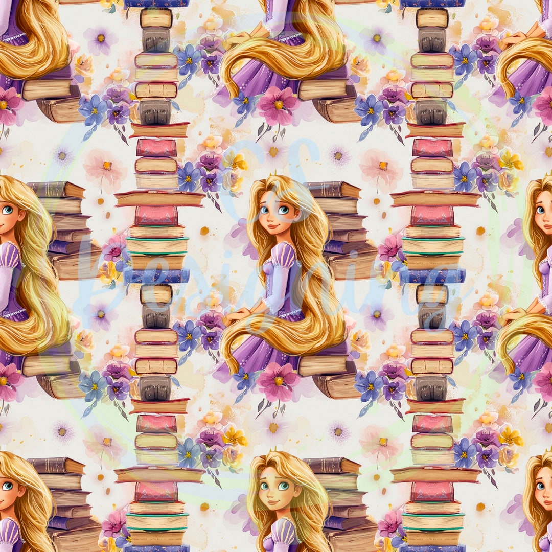Princess Rapunzel Digital Paper,princess Seamless Paper,princess ...