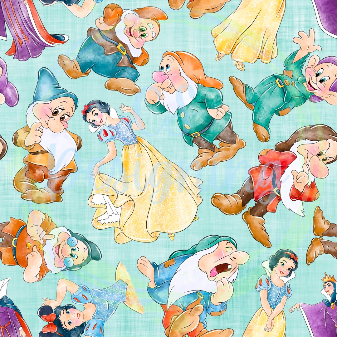 Snow Whiteprincess Seamless Patternseamless Patterndigital - Etsy