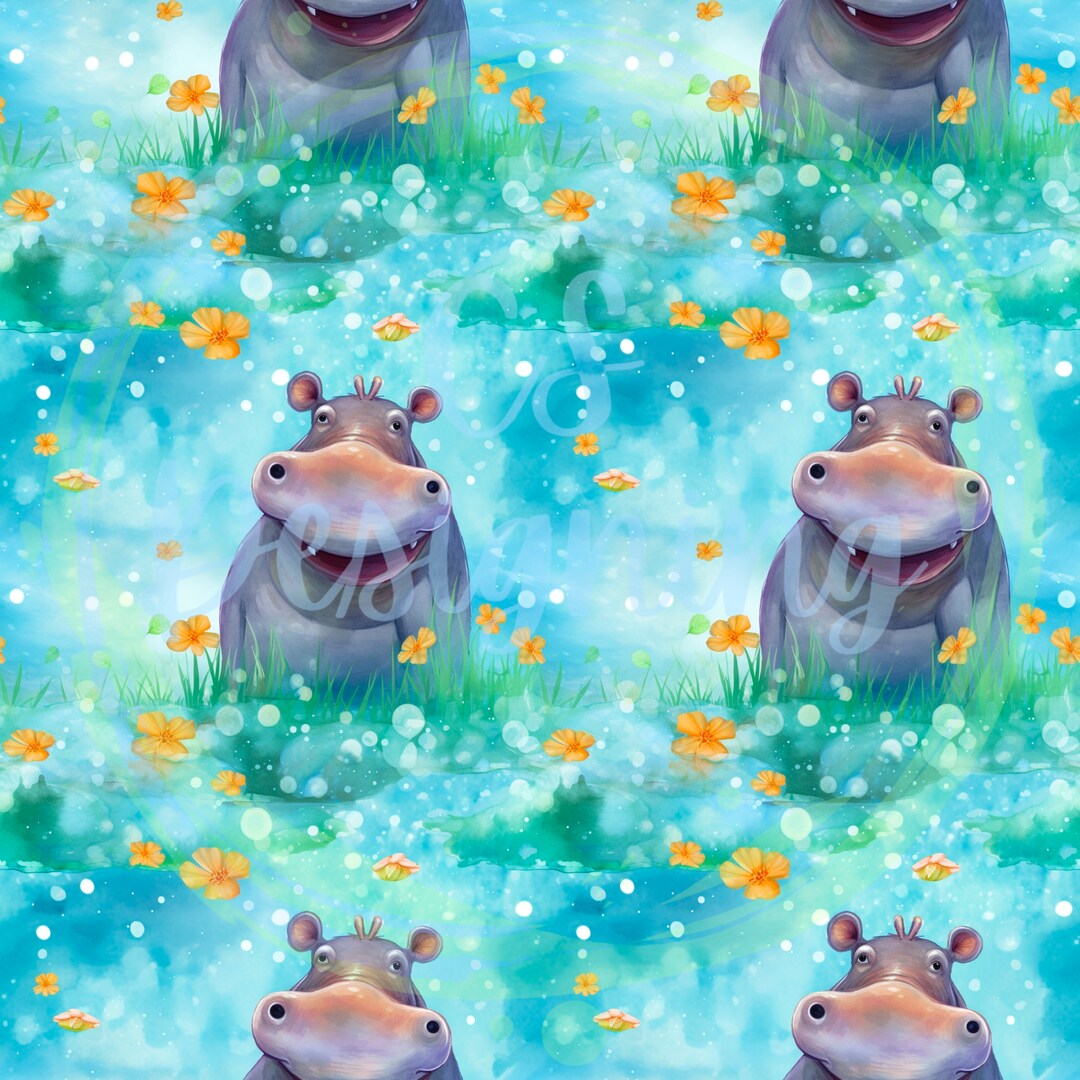 Hippo Seamless File,hippo Seamless,hippo Digital Paper,seamless Pattern ...