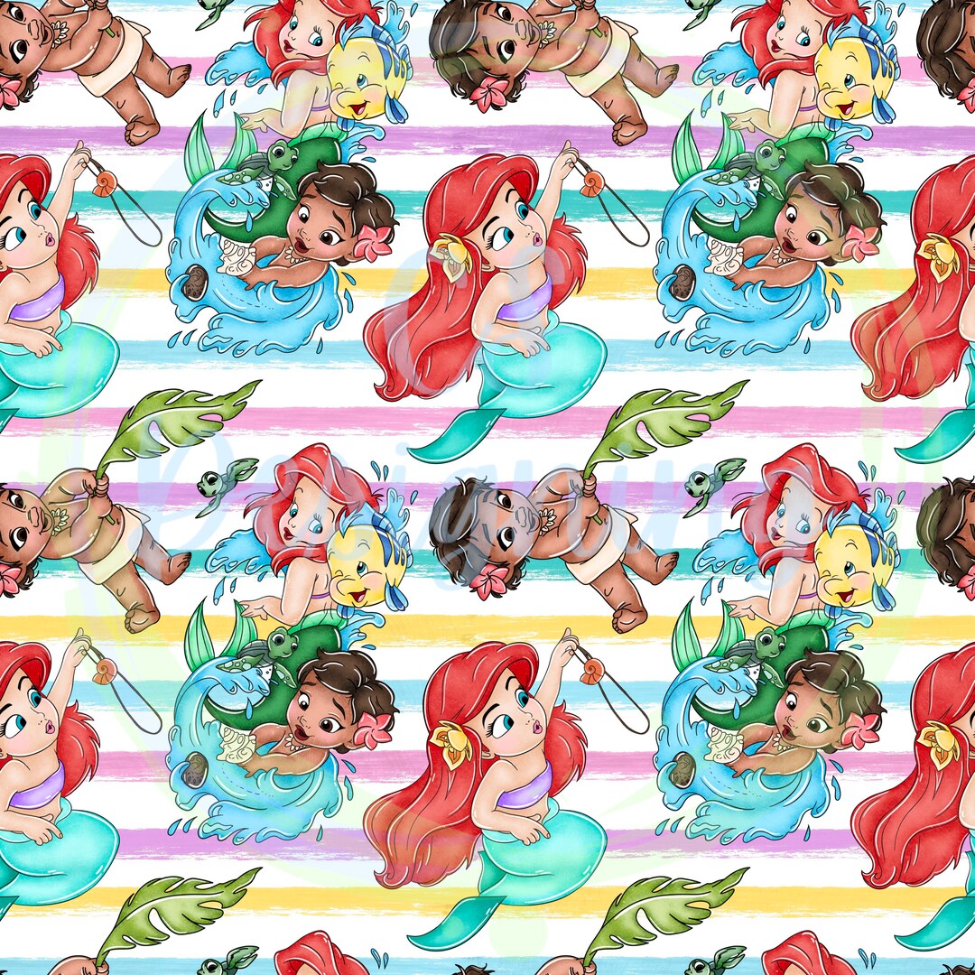 Mermaid Seamless,seamless Pattern,moana Seamless,digital Paper,digital ...