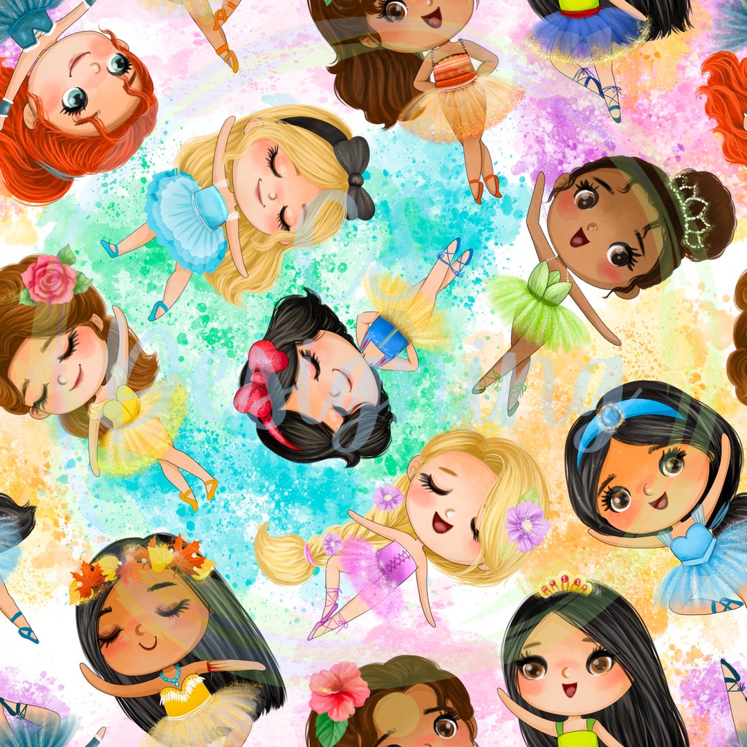 Princess Seamless,princess Seamless Pattern,digital Paper,digital ...