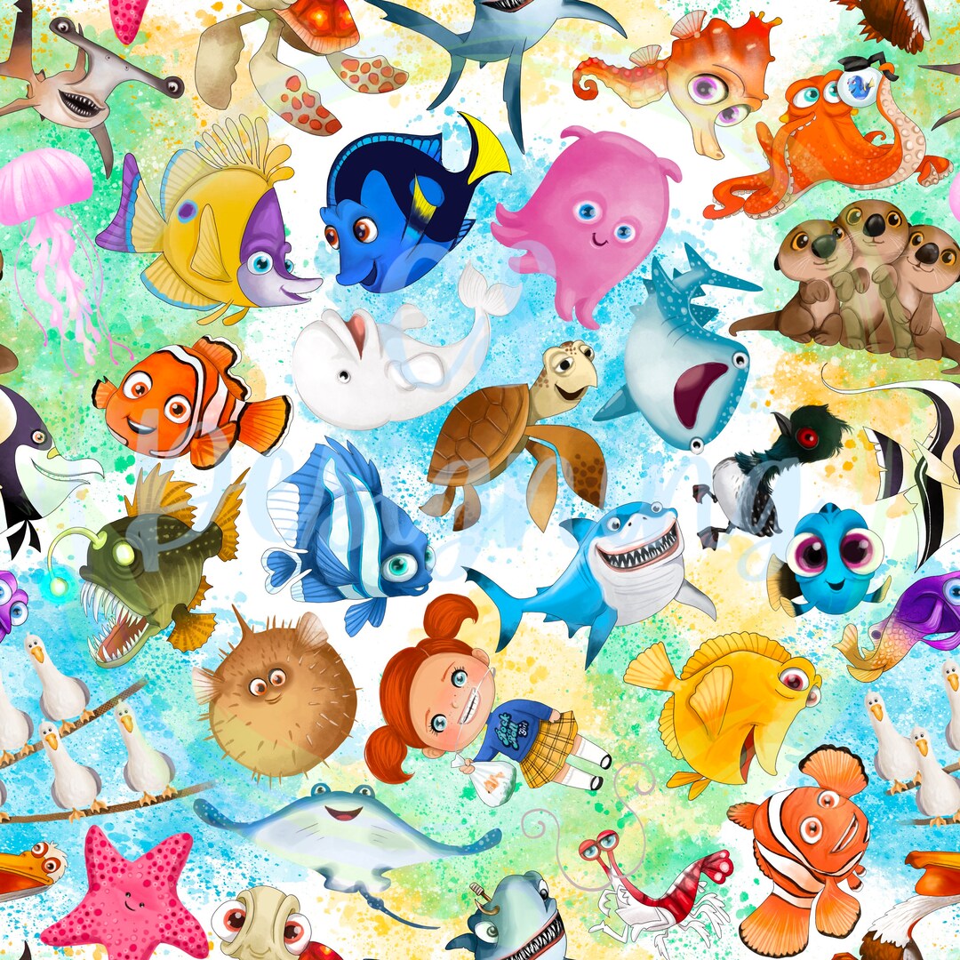 Ocean Animals Seamless Pattern,seamless Pattern,digital Paper,digital ...