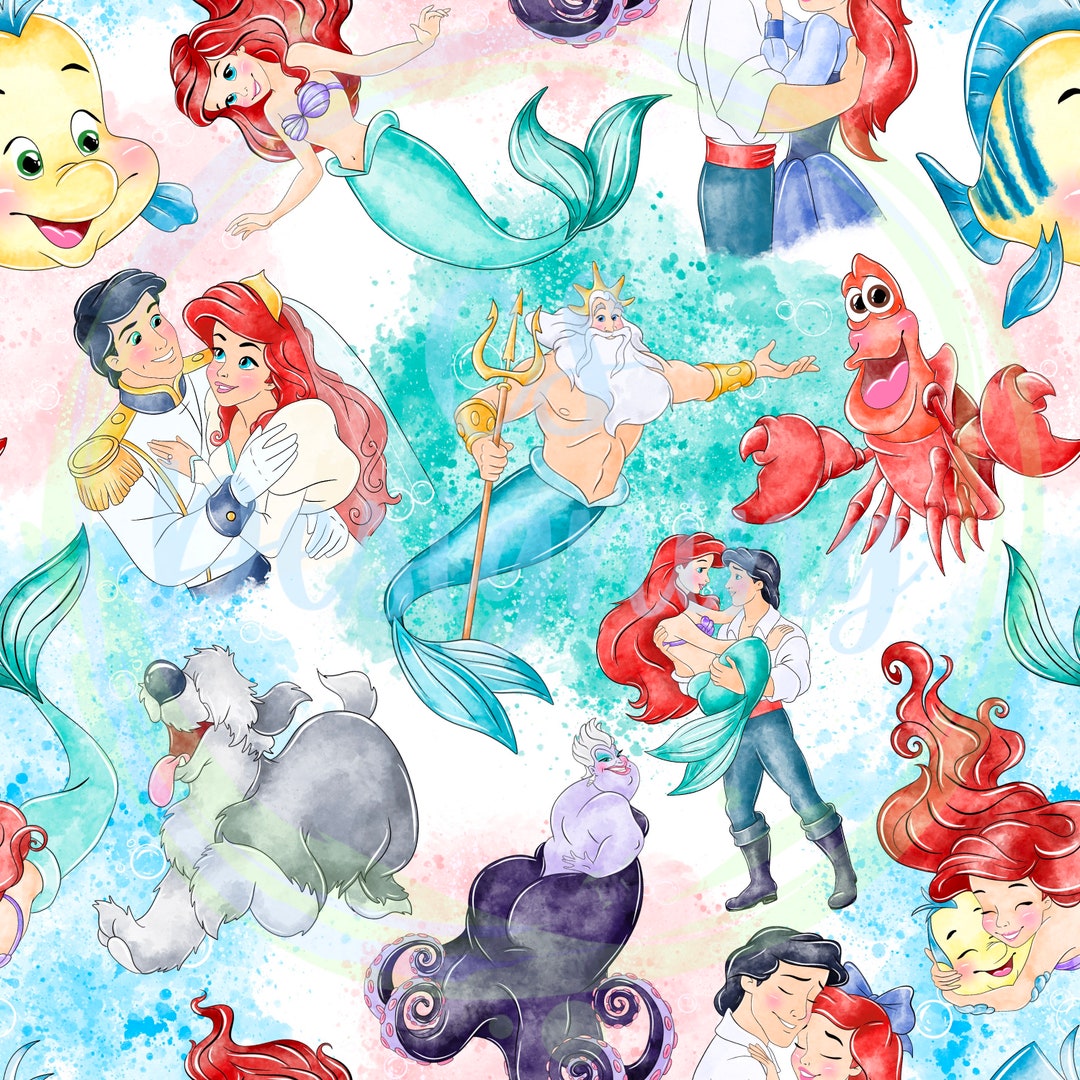 Mermaid Seamless,seamless Pattern,mermaid Pattern,digital Paper,digital ...