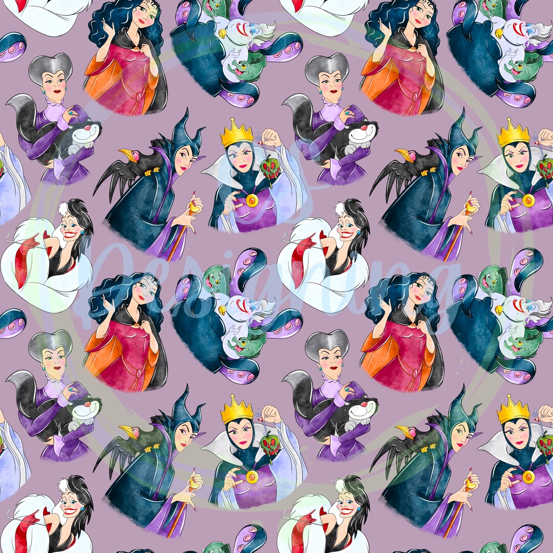 Villains Seamless,baby,seamless Pattern, Digital Paper,digital,paper ...