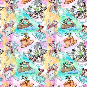 Magic Kingdom Seamless,mouse Friends,seamless Pattern,digital Paper ...