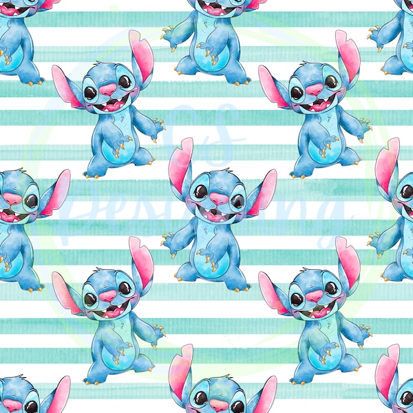 Stitch Seamless Pattern Png - Etsy