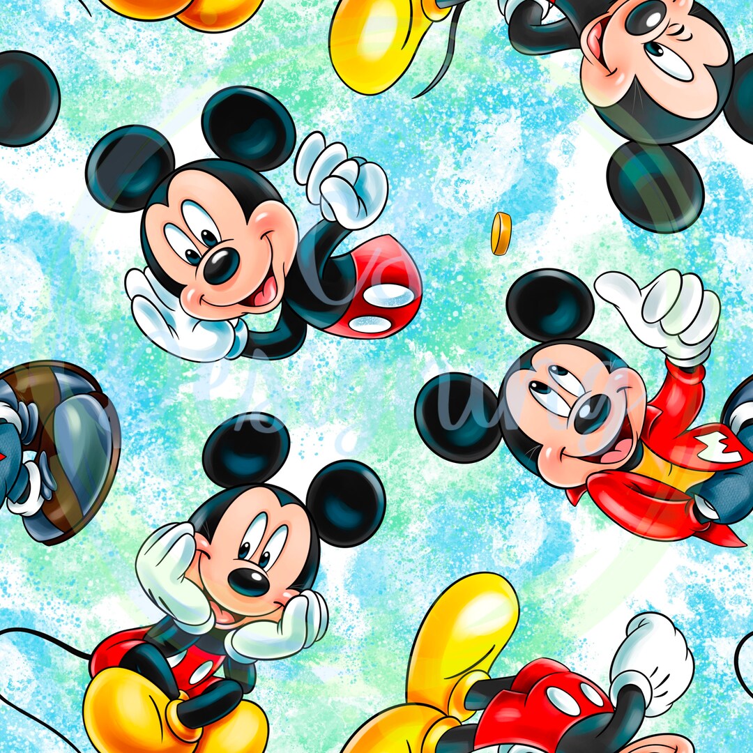 Magic Kingdom Seamless,mickey Seamless,seamless Pattern,digital Paper ...