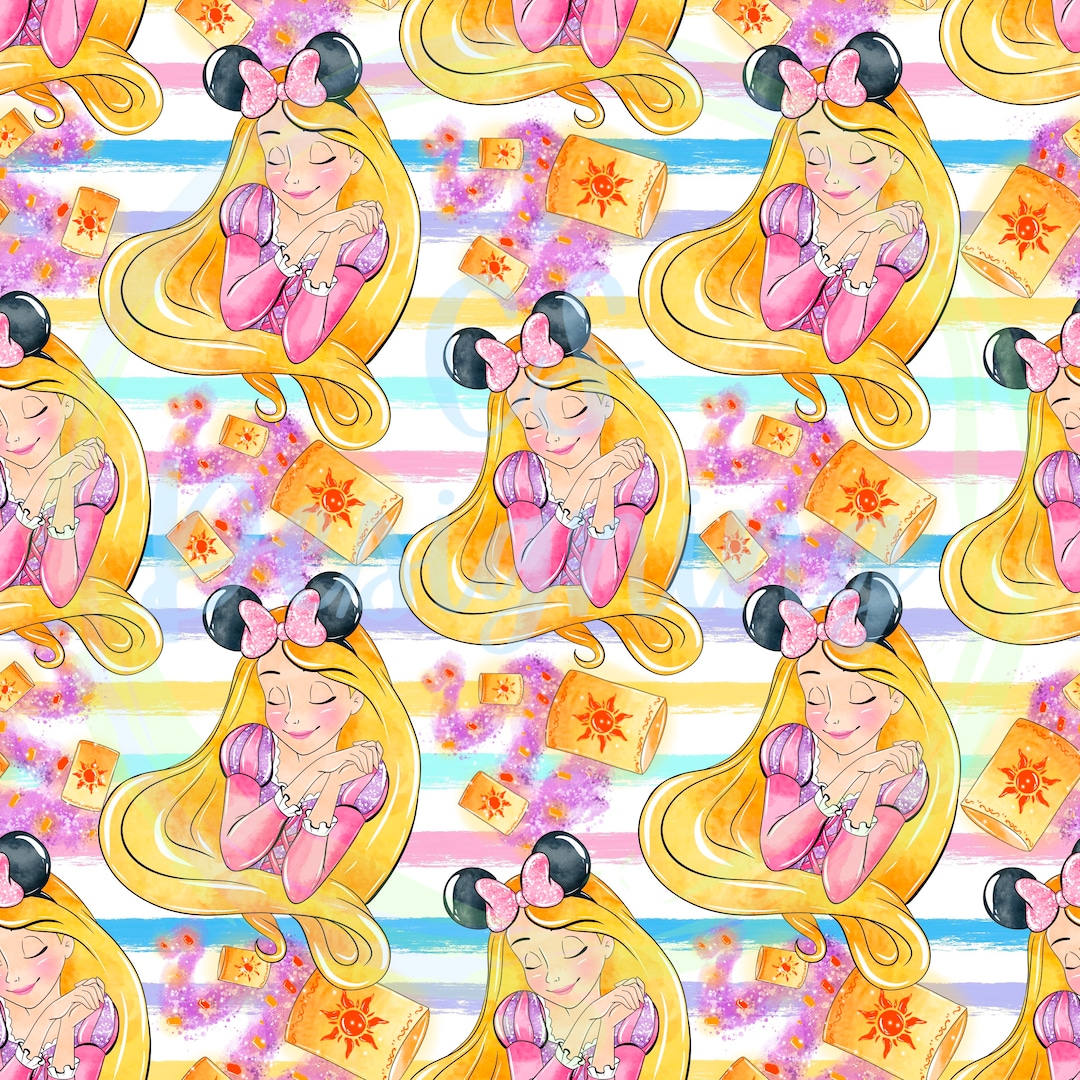 Princess Rapunzel Digital Paper,princess Seamless Paper,princess ...