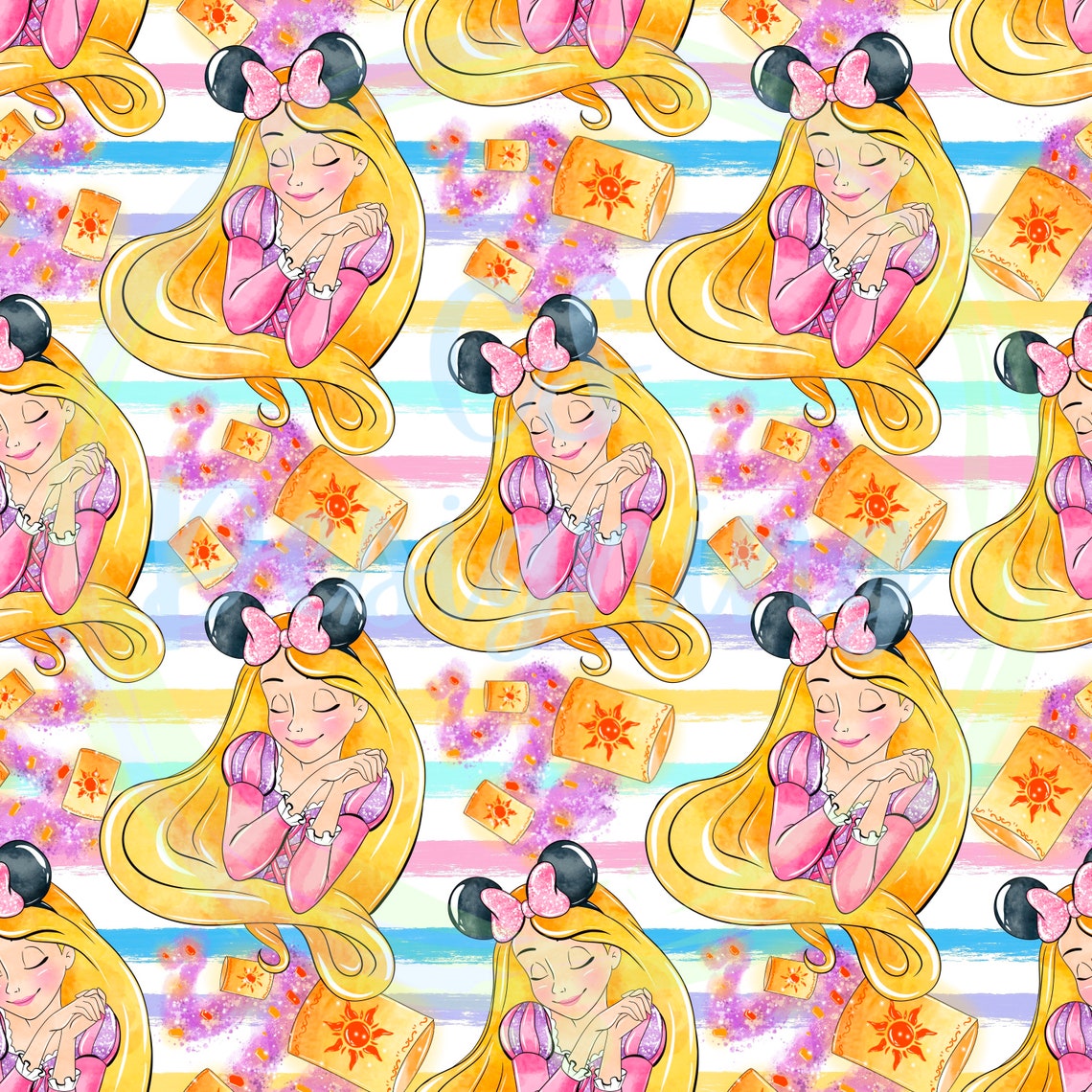 Princess Rapunzel Digital Paperprincess Seamless - Etsy