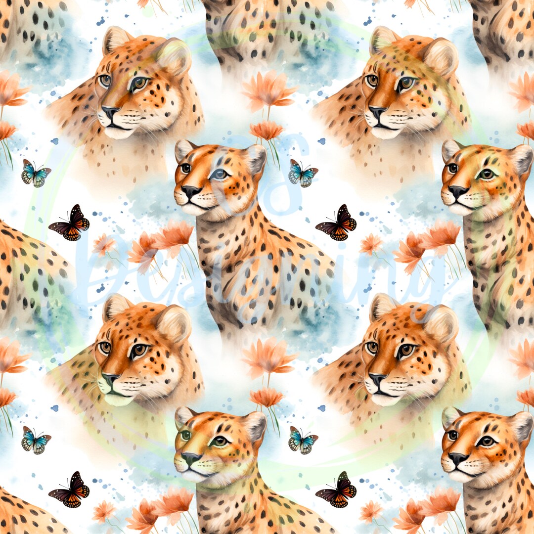 Cheetah Seamless Pattern,seamless Pattern,digital Paper,digital,paper ...