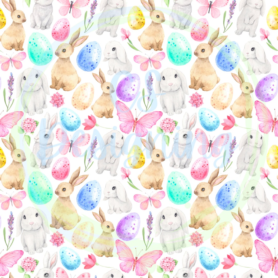 Bunny Seamless,spring Bunny,seamless Pattern,digital Paper,mommy and Me ...