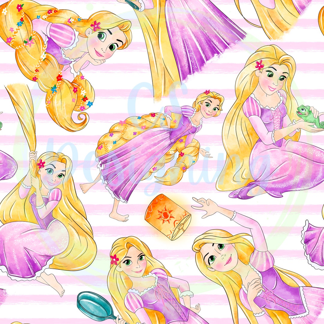 Princess Rapunzel Digital Paper,princess Seamless Paper,princess ...