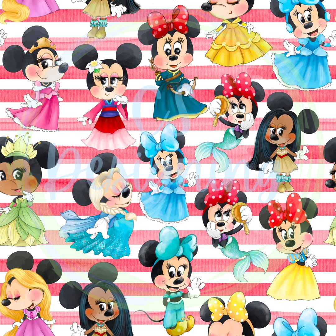 Mouse Princess,clubhouse,princess Seamless Pattern,digital Paper ...