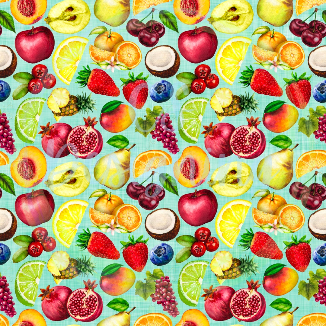 Fruit Seamless,fruit Digital,seamless Pattern,fruit,digital,paper ...