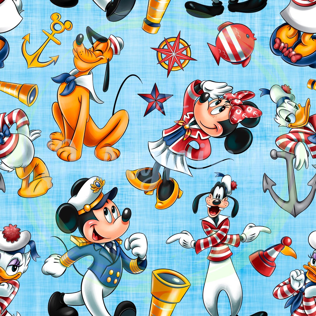 Magic Kingdom Seamless,mouse Friends,seamless Pattern,digital Paper ...