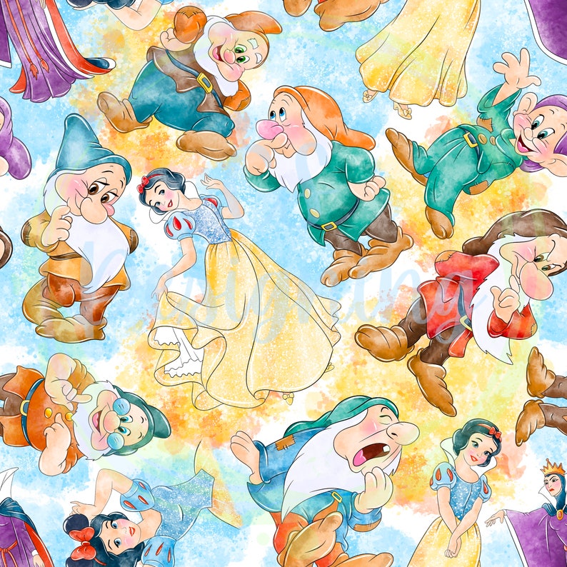 Snow White,princess Seamless Pattern,seamless Pattern,digital Paper ...