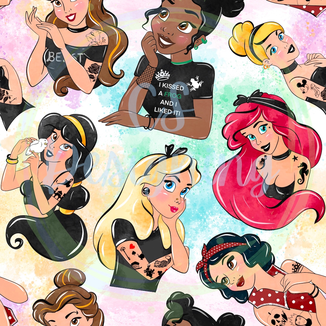 Princess Seamless,princess Seamless Pattern,digital Paper,digital ...