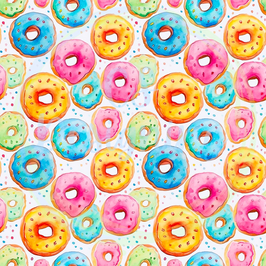 Donut Seamless Pattern,seamless Pattern,donut Digital Paper,donut Wall ...