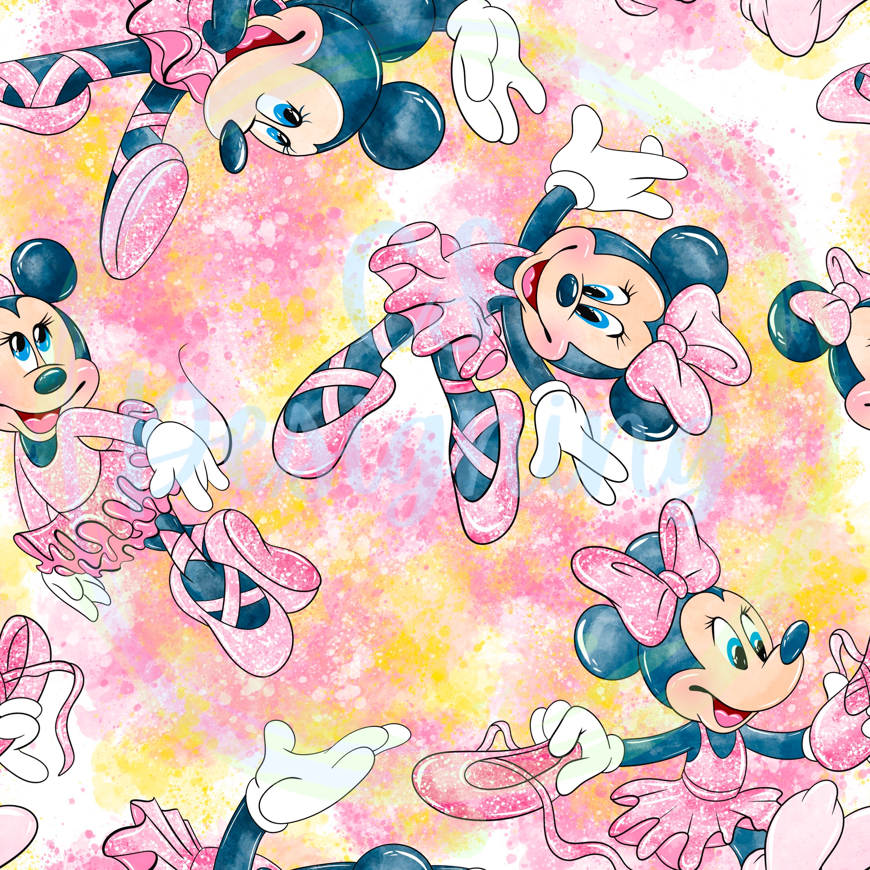 Ballerina Seamless,minnie Seamless,seamless Pattern,digital Paper ...