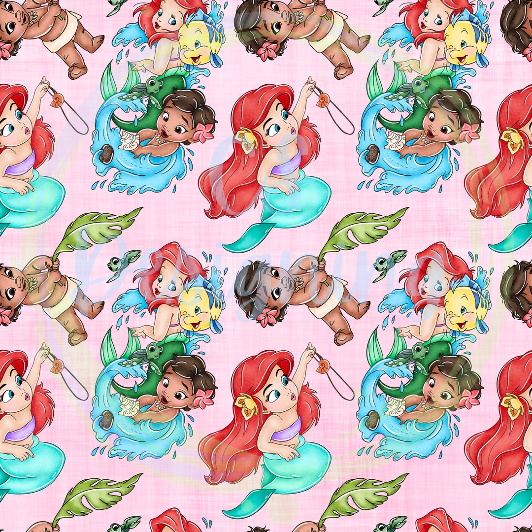 Mermaid Seamless,seamless Pattern,moana Seamless,digital Paper,digital ...
