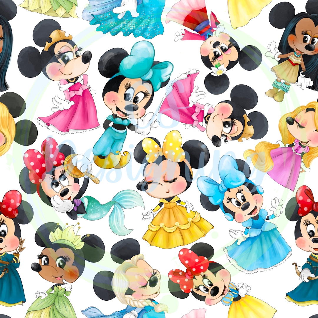 Mouse Princess,clubhouse,princess Seamless Pattern,digital Paper ...