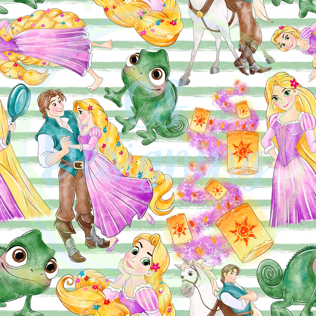 Princess Rapunzel Digital Paper,princess Seamless Paper,princess ...