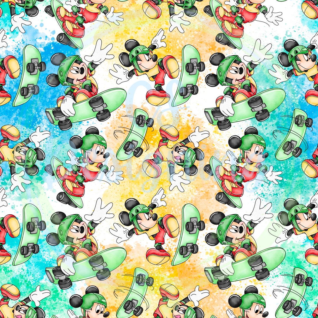 Magic Kingdom Seamless,mickey Seamless,seamless Pattern,digital Paper ...