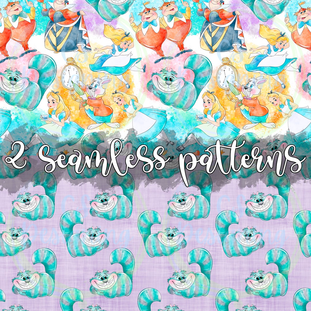 Alice in Wonderland Seamless,alice Seamless,seamless Pattern,digital ...