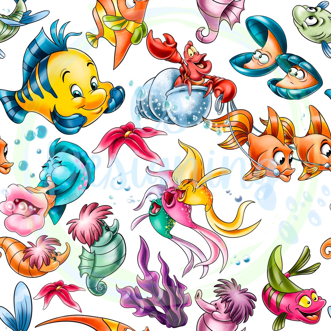 Mermaid Seamless,seamless Pattern,mermaid Pattern,digital Paper,digital ...