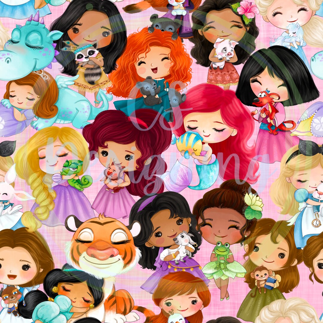 Princess Seamless,princess Seamless Pattern,digital Paper,digital ...