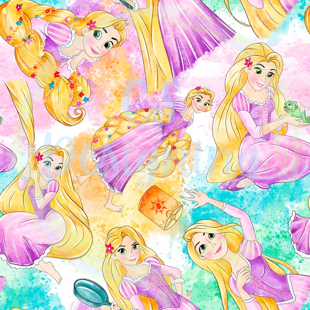 Princess Rapunzel Digital Paper,princess Seamless Paper,princess ...