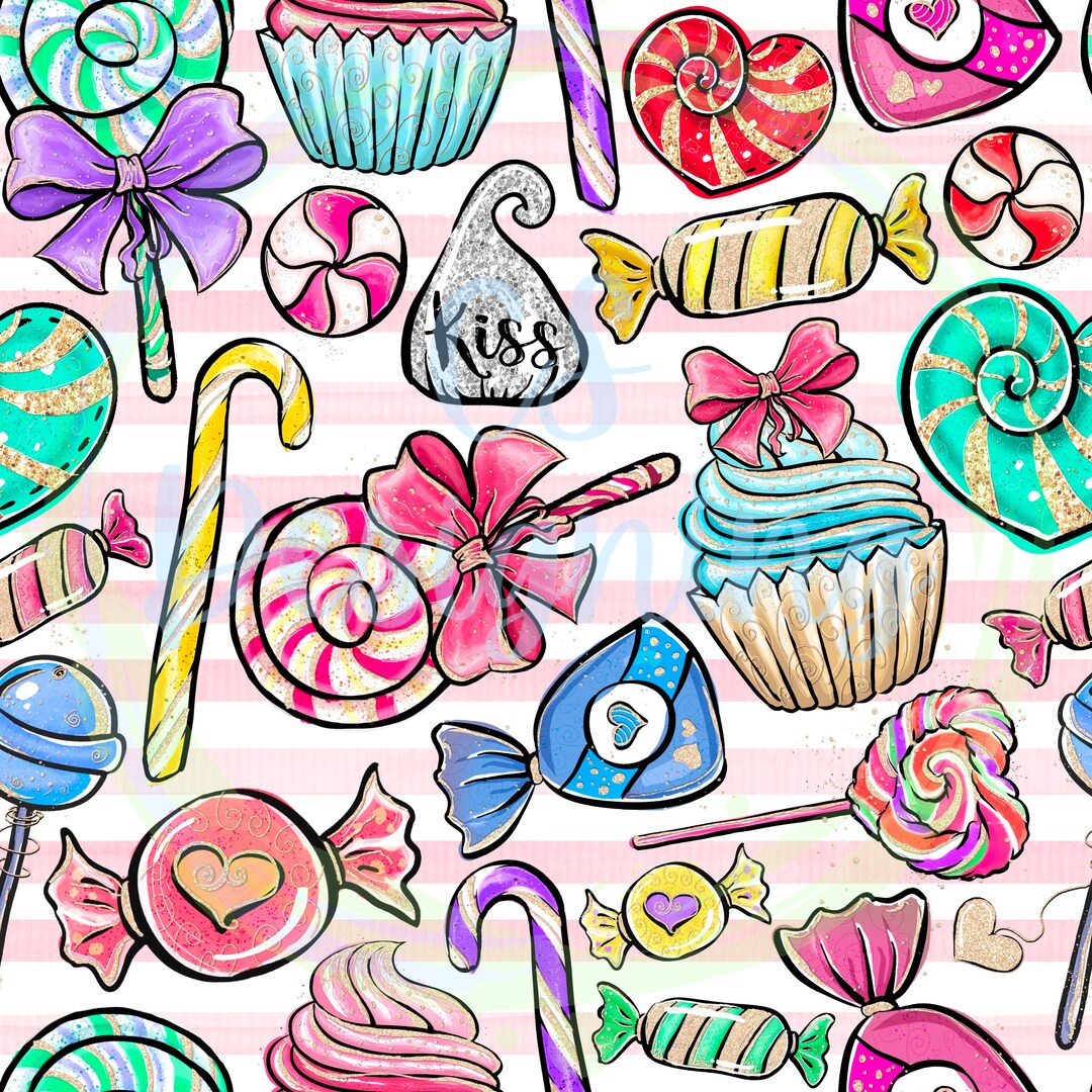 Candy Seamless Pattern,candy Digital Print,seamless Pattern,digital ...