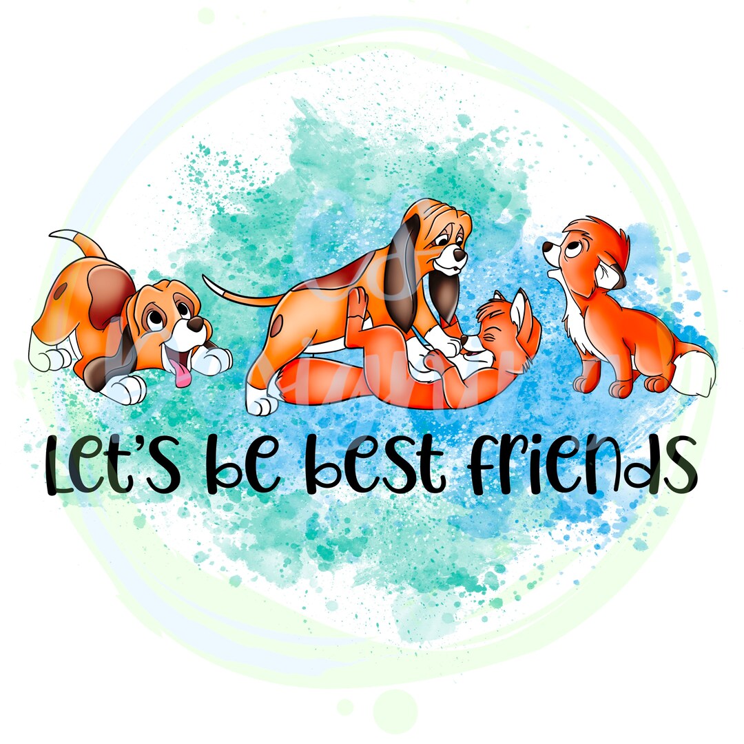 Fox and the Hound Sublimation,fox Png,animal Sublimation Designs ...