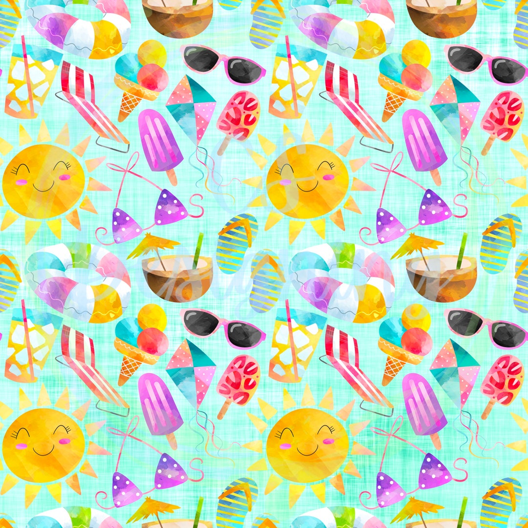 Summer Seamless,summer Pattern,seamless Pattern,beach Seamless,summer ...