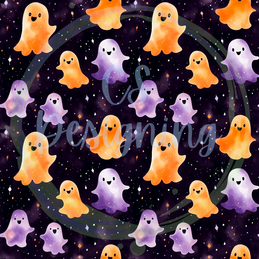 Halloween Ghost,halloween Seamless Digital File,seamless Pattern ...