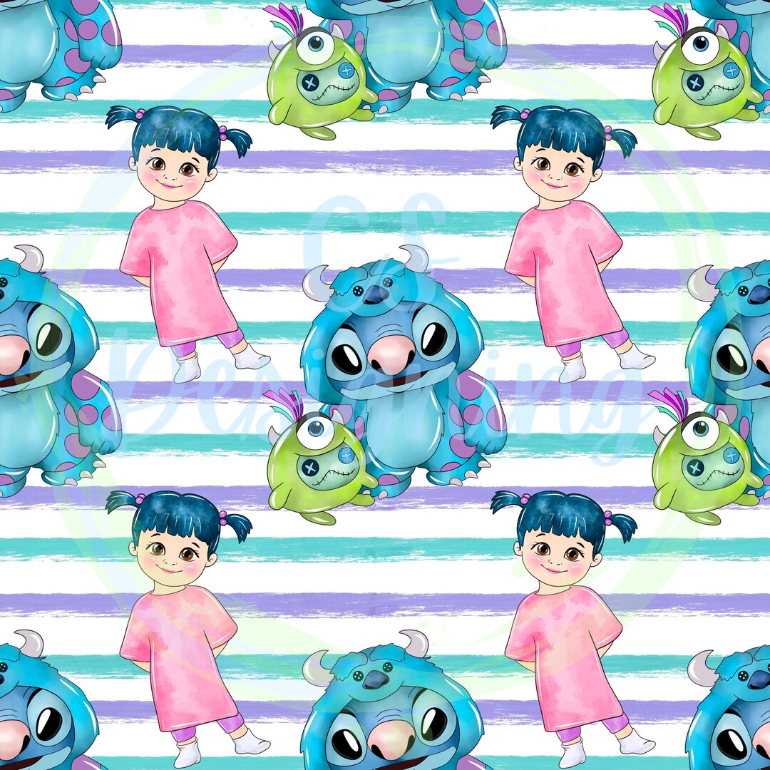 Monsters Inc,monsters Seamless Pattern,seamless Pattern,digital Paper ...