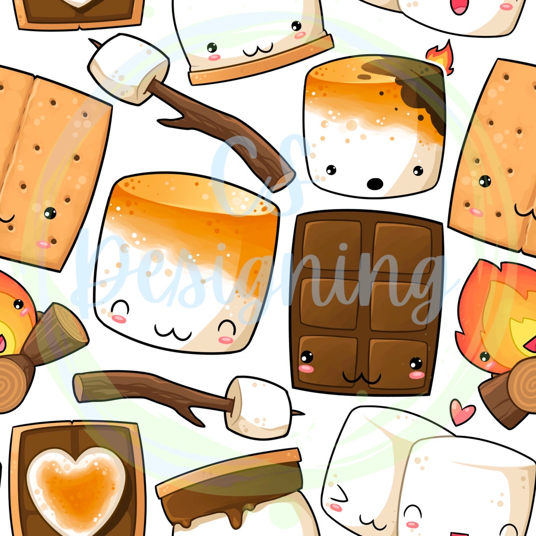 Smores Seamless,smores Pattern,seamless Pattern,smores Seamless,camping ...