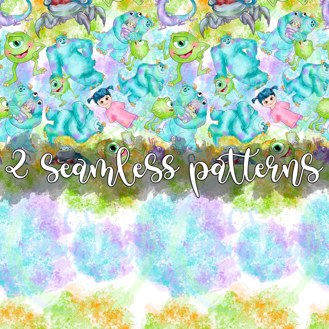 Monsters Inc,monsters Seamless Pattern,seamless Pattern,digital Paper ...