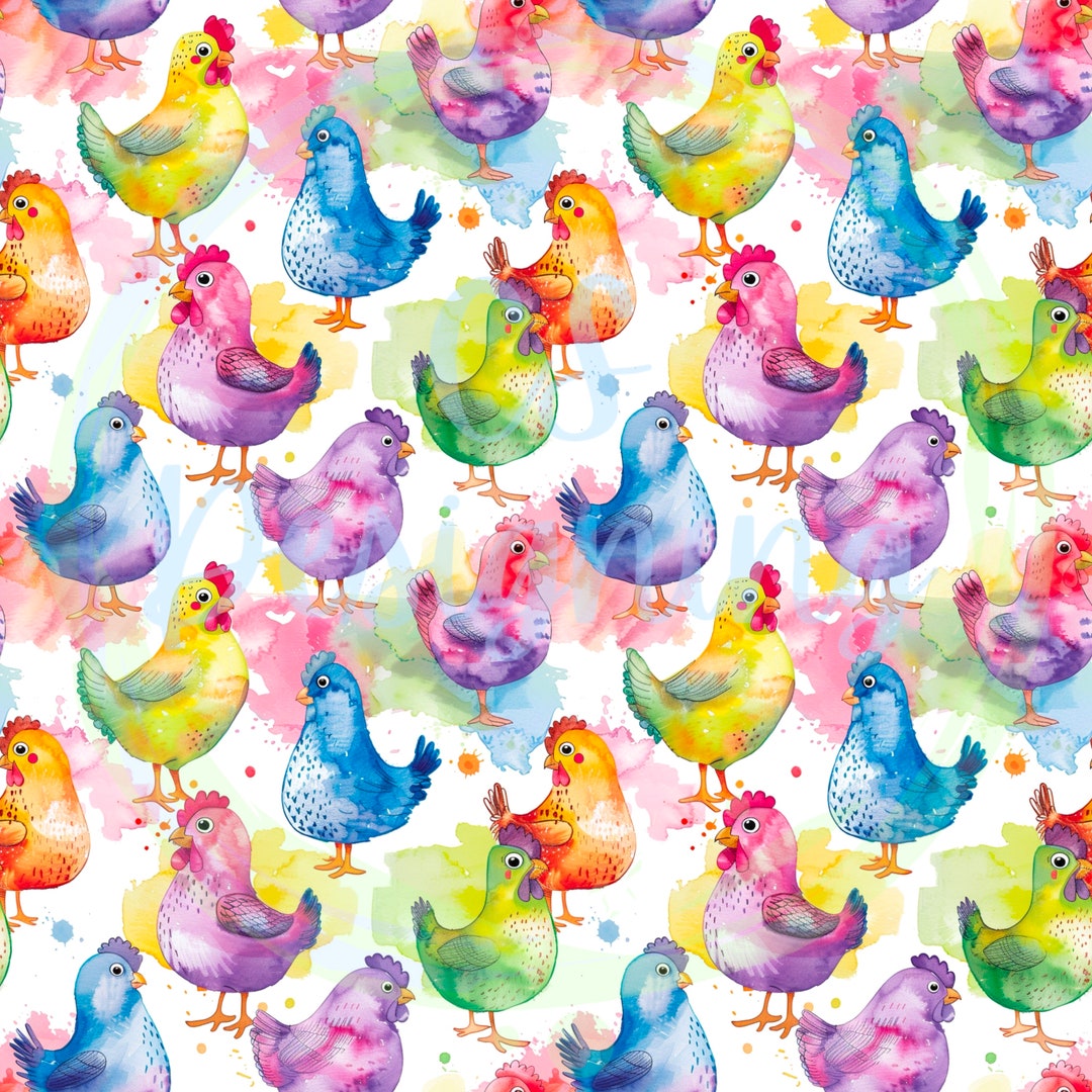 Chicken Seamless File,chicken Digital Paper,chicken Digital Download ...