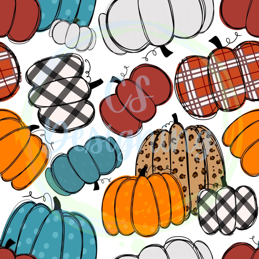 Pumpkin Seamless Pattern,seamless Pattern,pumpkin Seamless Files,fall ...