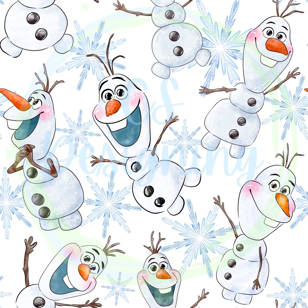 Frozen digital paper,Olaf,Olaf seamless pattern,Seamless Pattern,Magic ...