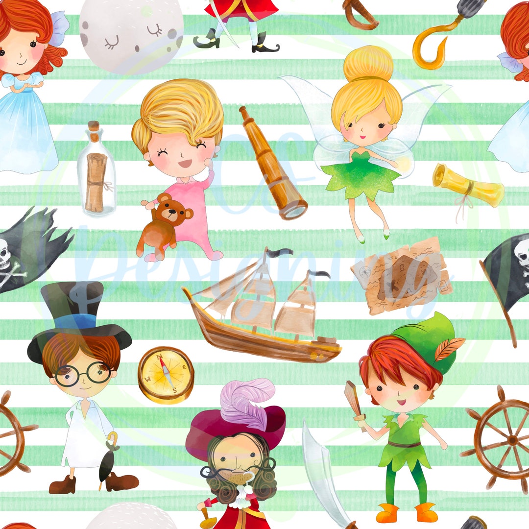 Peter Pan Seamless,seamless Pattern,digital Paper,digital,paper ...