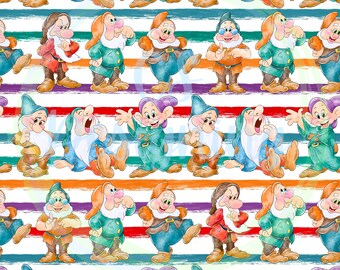 Snow White Princess Seamless Design Fabric Digital Paper - Etsy