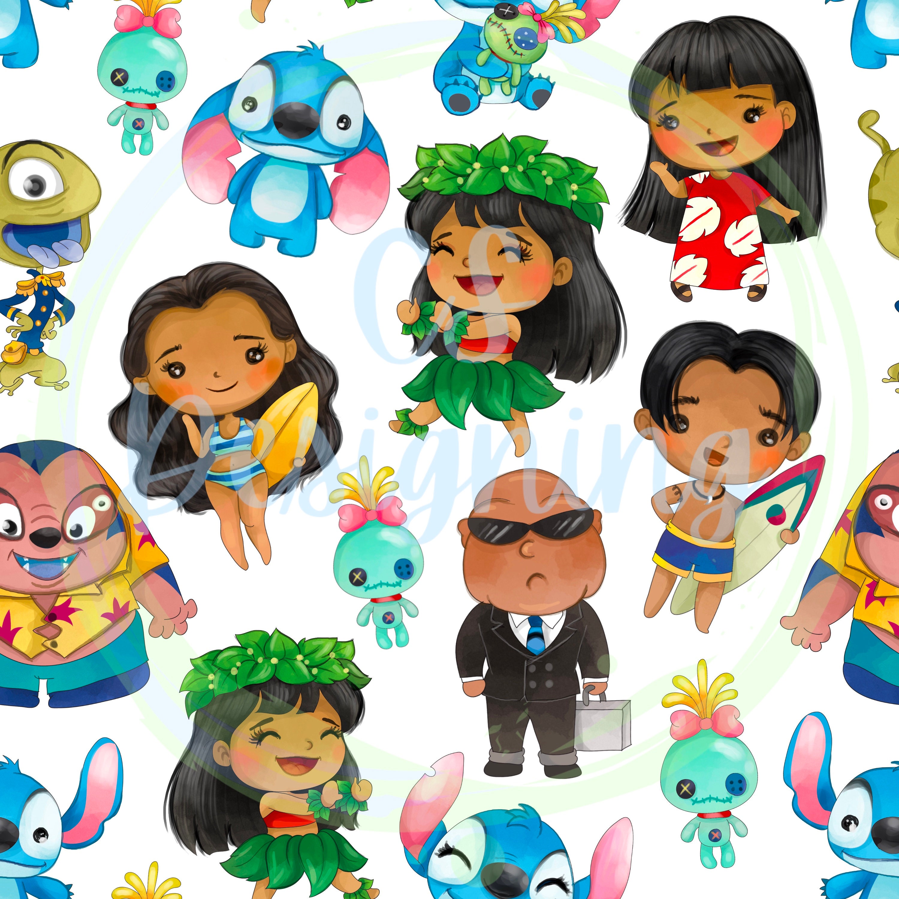 Lilo and Stitch Pattern,seamless Pattern,digital Paper,digital,paper ...