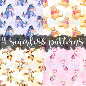 Winnie the Pooh Seamless,seamless Pattern,digital Paper,digital,paper ...